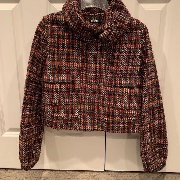 Dkny | Jackets & Coats | Dkny Multi Colored Tweed Jacket | Poshmark